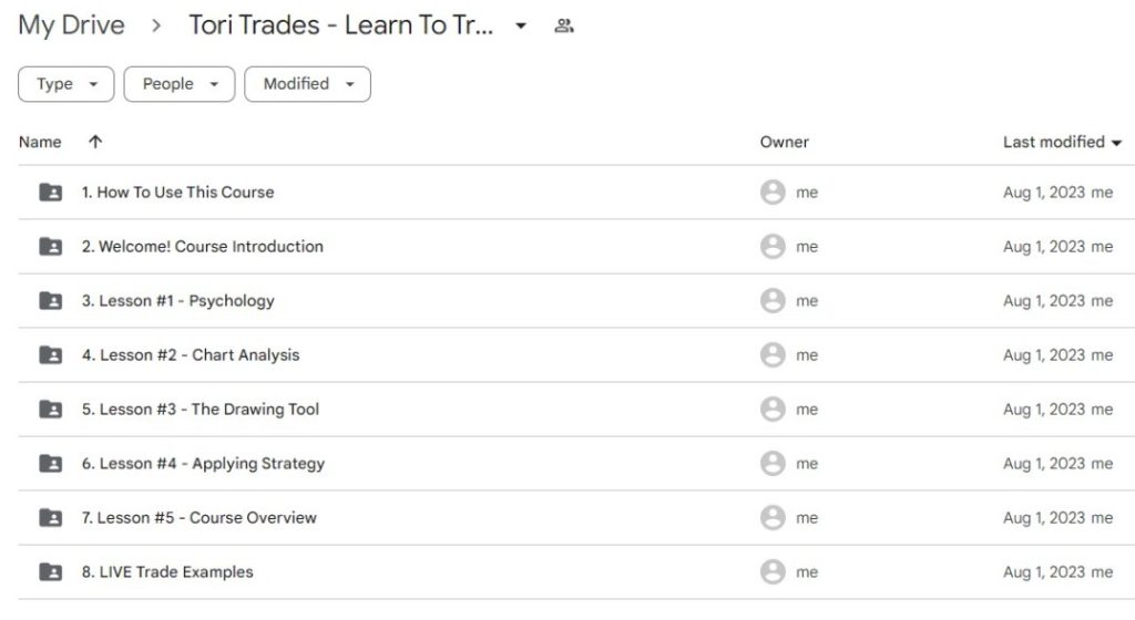 Tori Trades - Learn To Trade Course